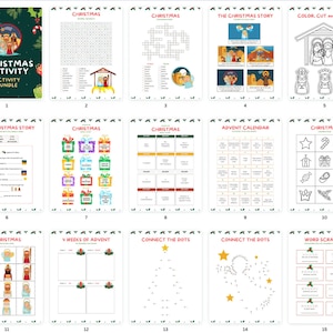 Kids Nativity Christmas Activities Worksheets Sunday School Home School ...