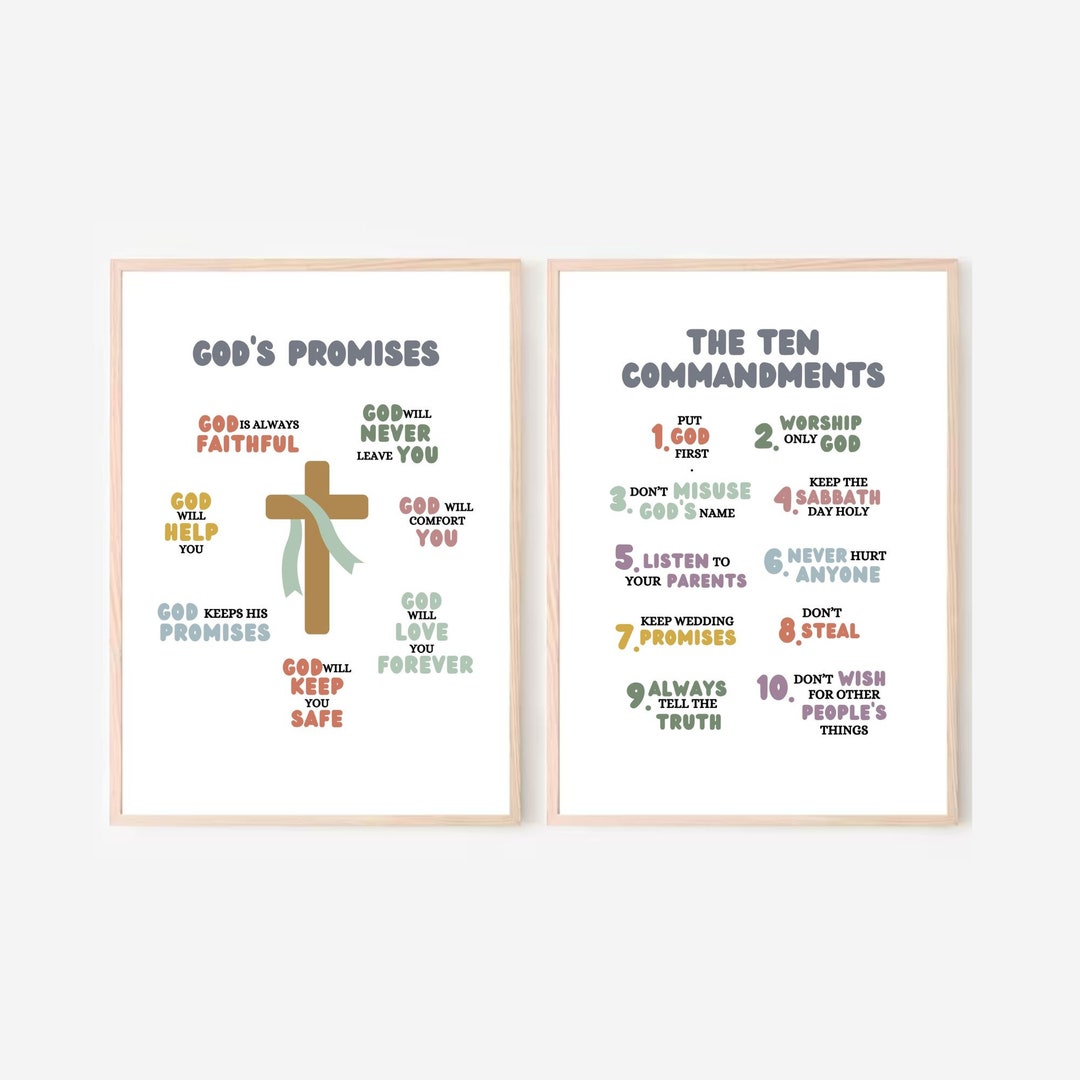 Kids Bible Verse, Boho Wall Art, Scripture Posters, Catholic, Sunday ...