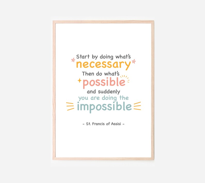 Kids Growth Mindset Bible Verse St Francis Scripture Posters - Etsy