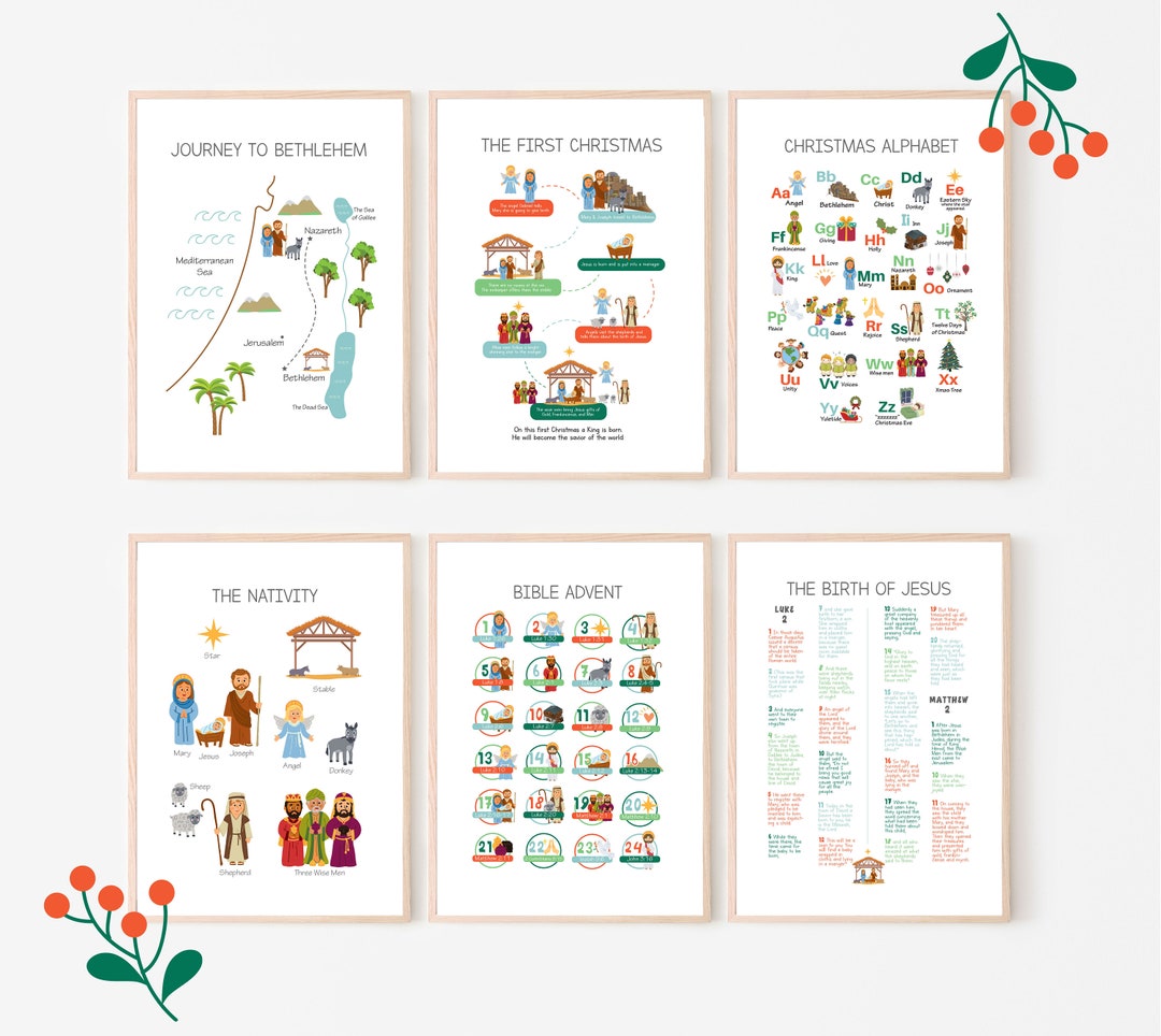 Christmas Story Nativity Bible Verse, Nativity, Posters, Church, Sunday ...