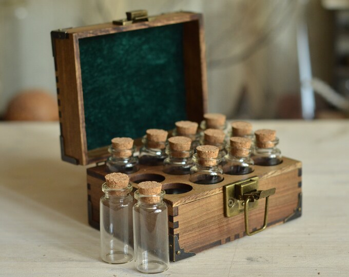 Small Apothecary Box With Bottles, Steampunk Decor Equipment, Alchemy ...