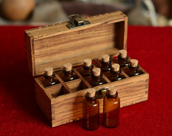 Small Apothecary Box With Bottles, Steampunk Decor Equipment, Alchemy ...