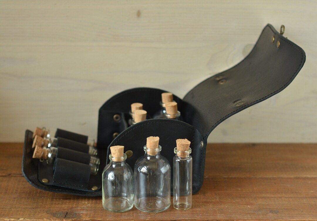 Victorian Black Leather Travel Apothecary Case: Steampunk Potion Kit - Etsy