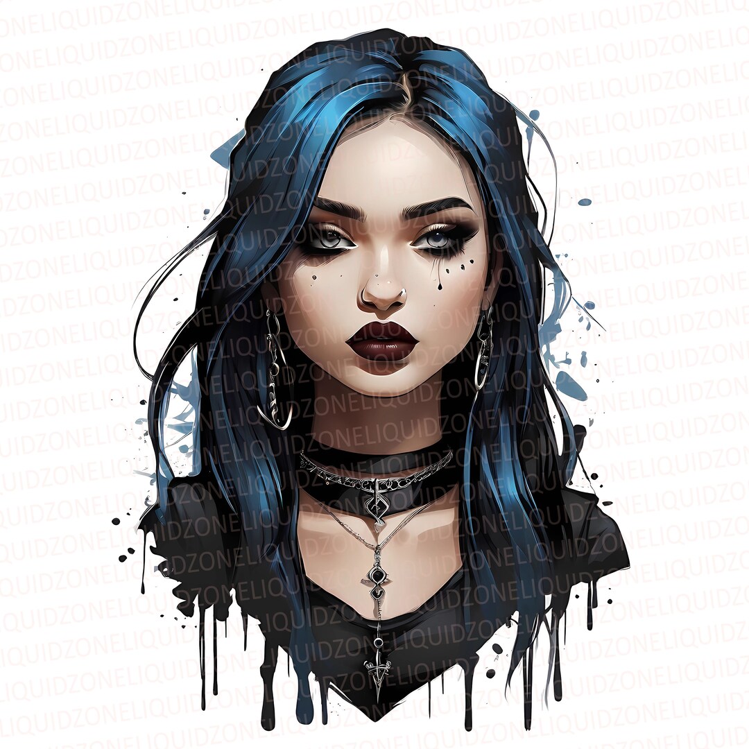 Goth Girl Png, Gothic Girl Png, Digital Download, Sublimation, High ...