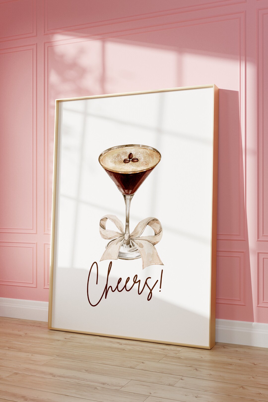 Espresso Martini Coquette Bar Cart Wall Print Art - Digital Download - Etsy