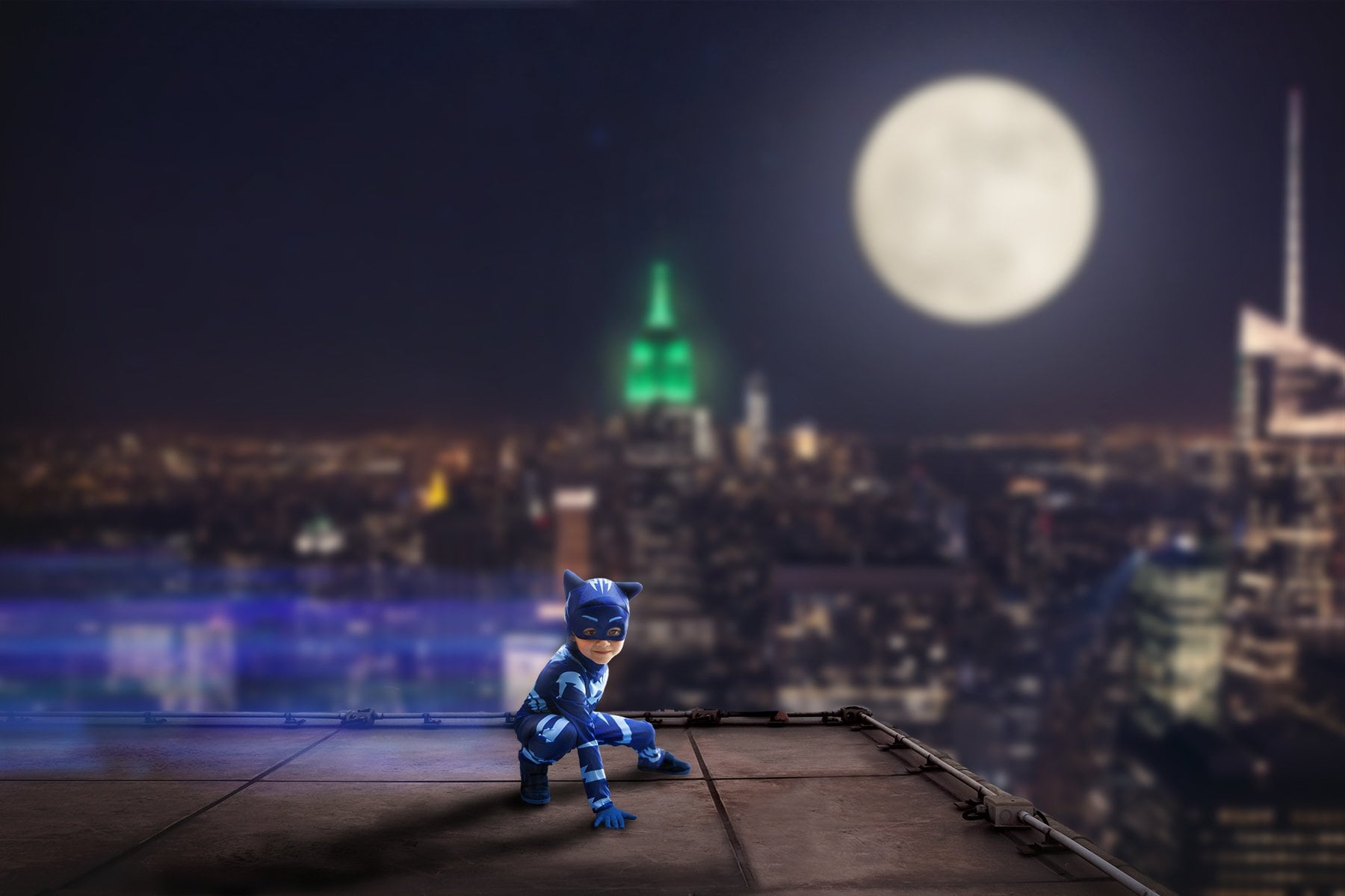 Superhero Digital Background Night City Skyline Digital | Etsy