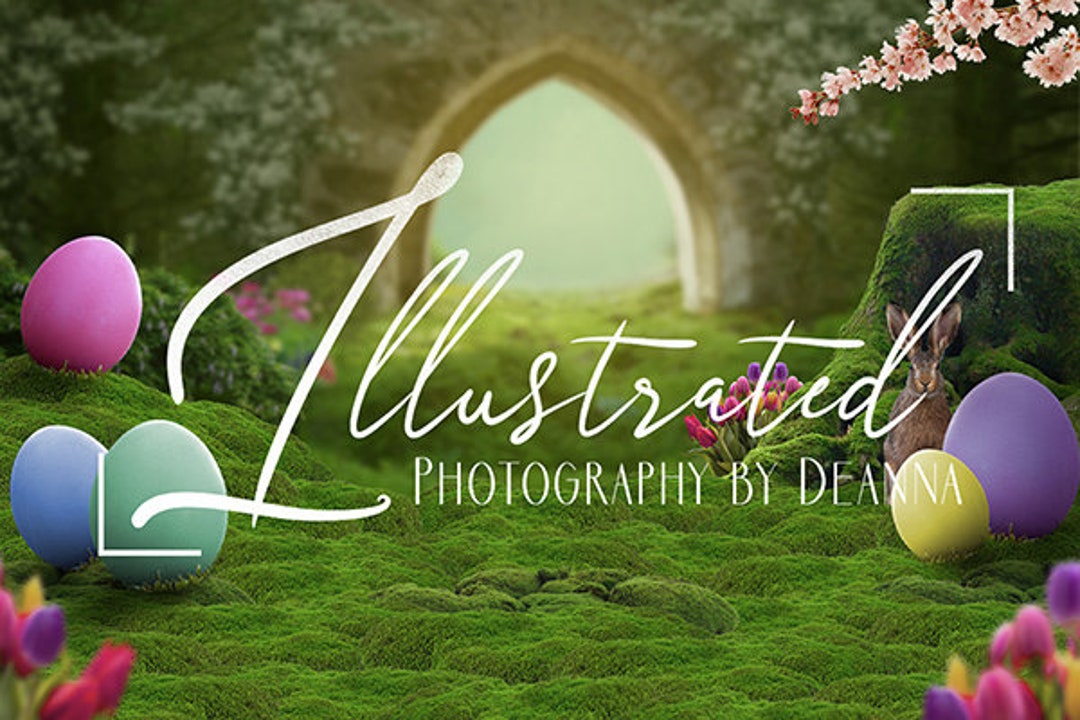 Easter Digital Backdrop, Spring Digital Backdrop, Easter Bunny Digital ...