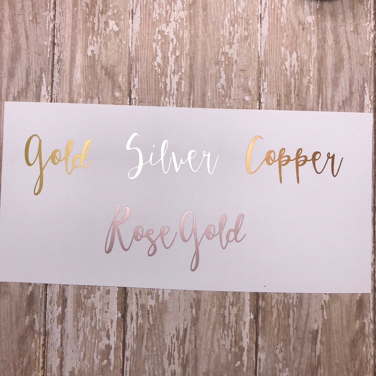 Name Decal Rose Gold Decal Gold Name Decal Silver Name | Etsy