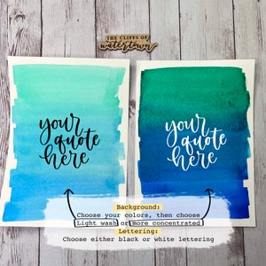 Custom Lettering With Background, Watercolor Background Calligraphy ...