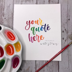 Calligraphy Sign, Brush Lettering, Custom Lettering, Custom Calligraphy ...