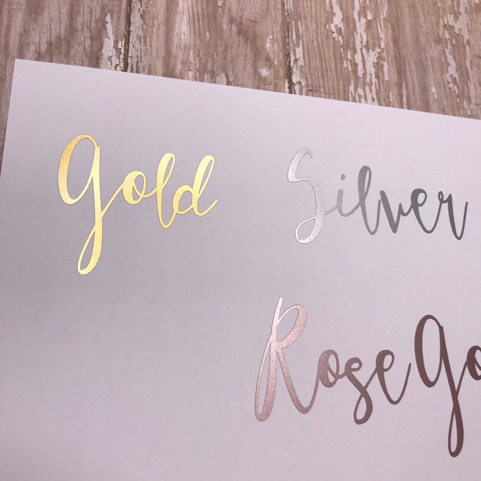 Name Decal Rose Gold Decal Gold Name Decal Silver Name | Etsy