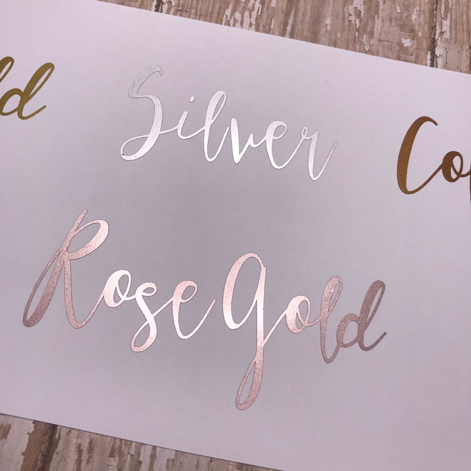 Name Decal Rose Gold Decal Gold Name Decal Silver Name | Etsy