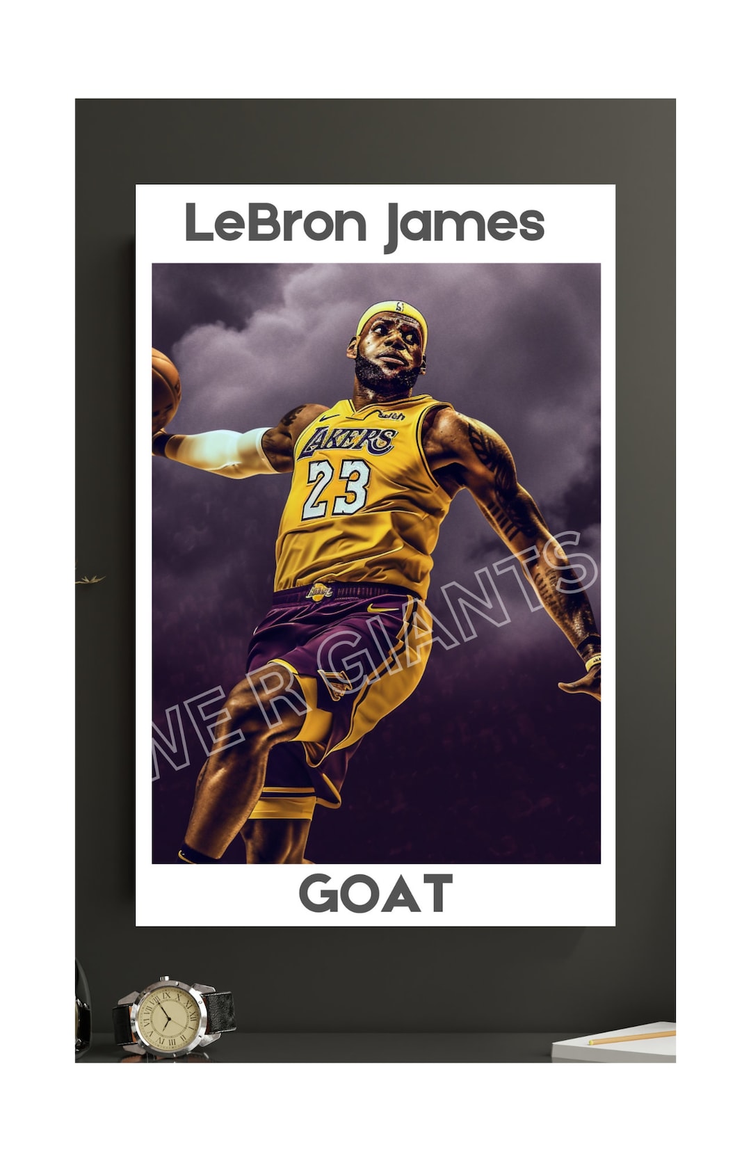 Lebron James the Goat Poster 11x17 Lebron Lakers Posters NBA Posters ...