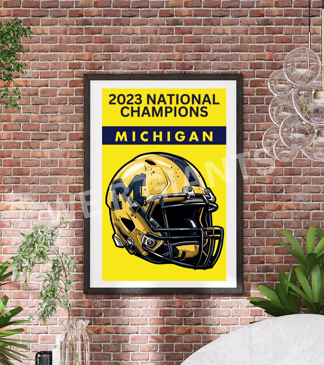 Michigan Wolverines Football 2023 National Champions Wall Art Wall ...