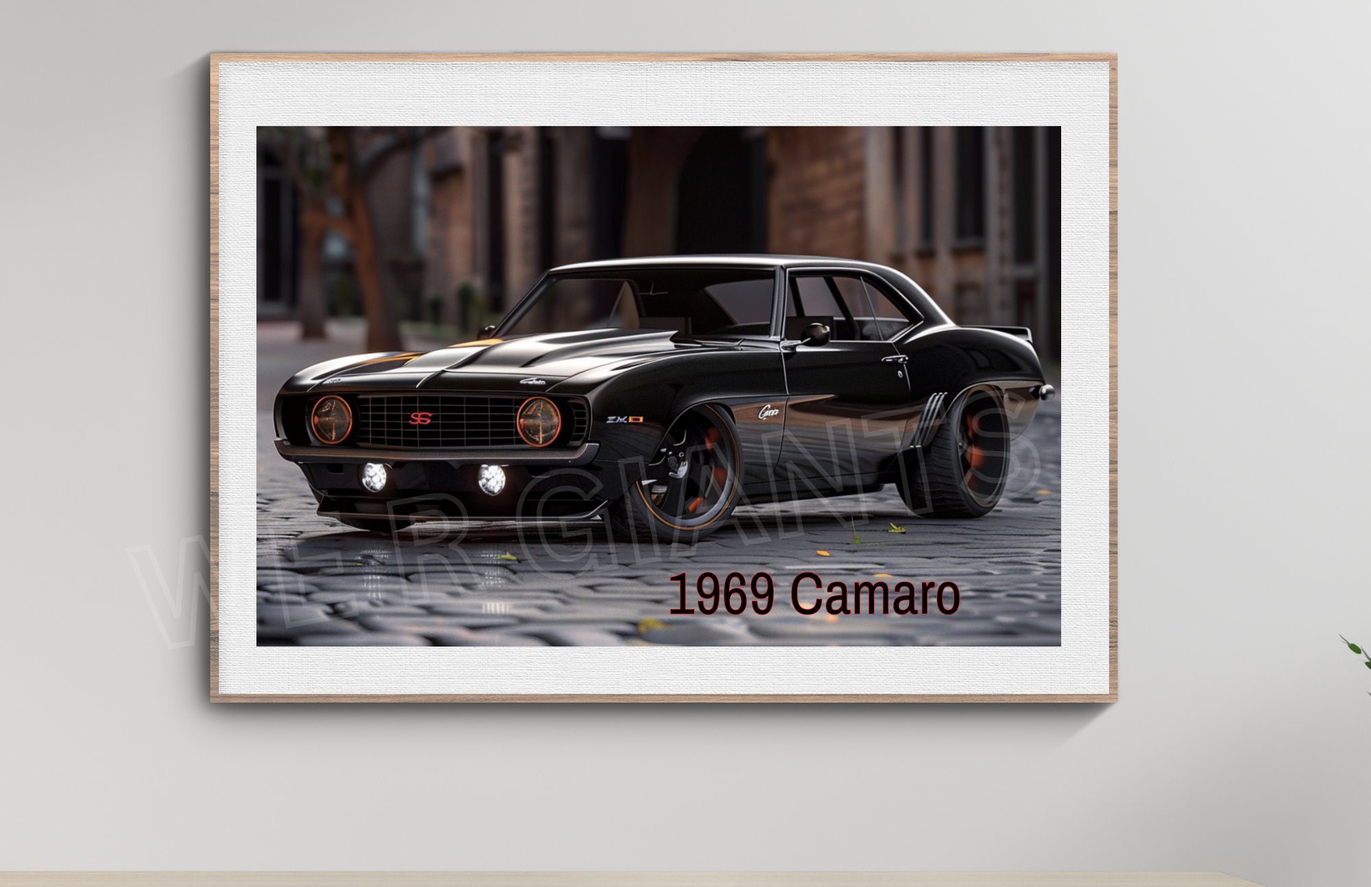 1969 Camaro SS Poster 1X17 Print Muscle Car Classic Car Chevy SS Camaro ...