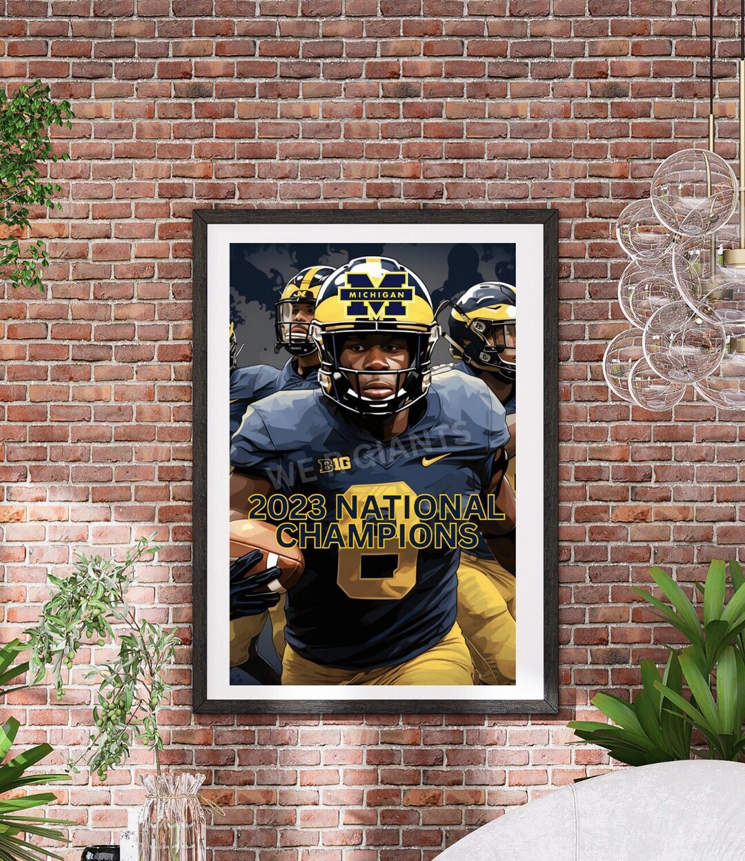 Michigan Wolverines Football 2023 National Champions Wall Art Wall ...