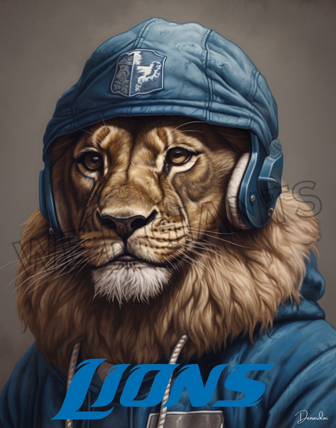 Detroit Lions Football Poster Wall Art Wall Decor NFL Team Poster ...