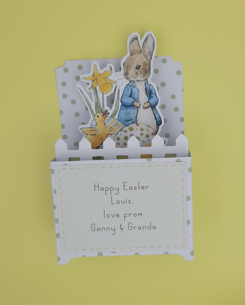 Personalised Peter Rabbit Easter Pop up Card Easter Card - Etsy UK