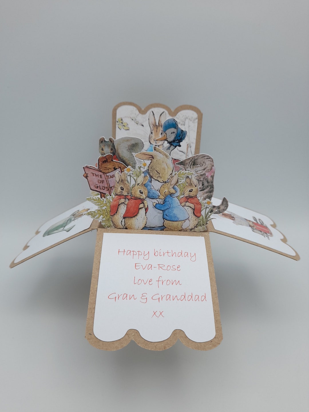 Personalised Peter Rabbit Pop up Card - Etsy UK