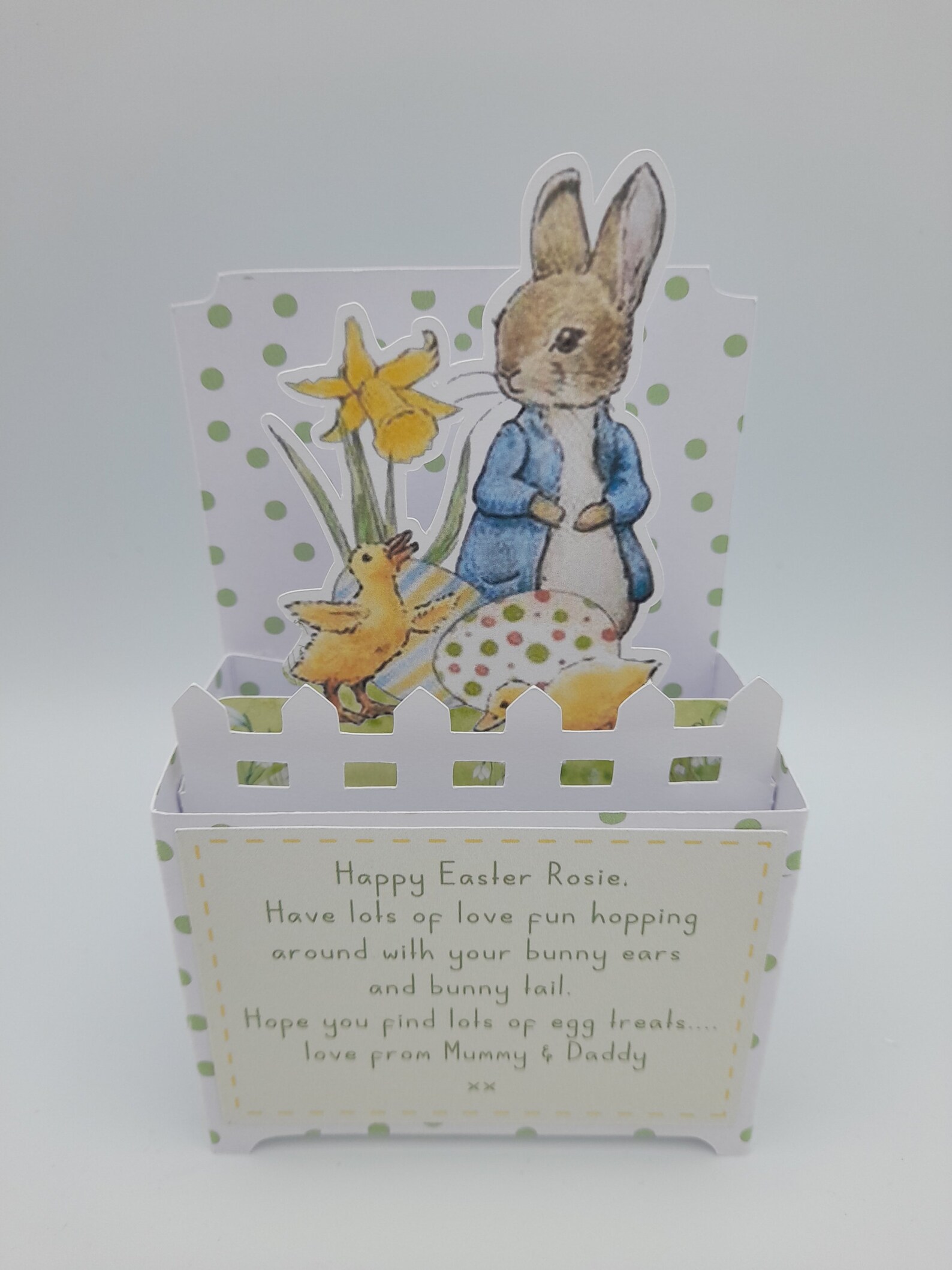 Personalised Peter Rabbit Easter Pop up Card Easter Card - Etsy UK