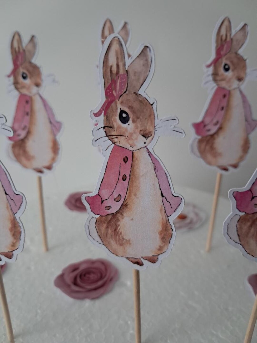 Flopsy Rabbit Cup Cake Toppers - Etsy