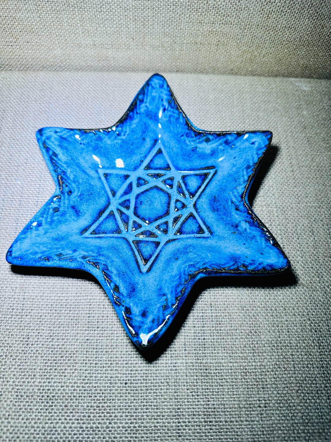 Handmade Jewish Star Bowl. Ceramic Jewish Star Serving Dish. Magen ...