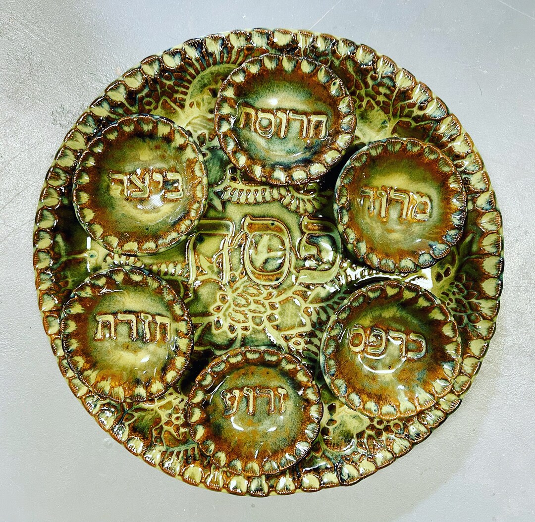 Handmade Passover Seder Plate- Ceramic Seder Plate. Passover Gift ...