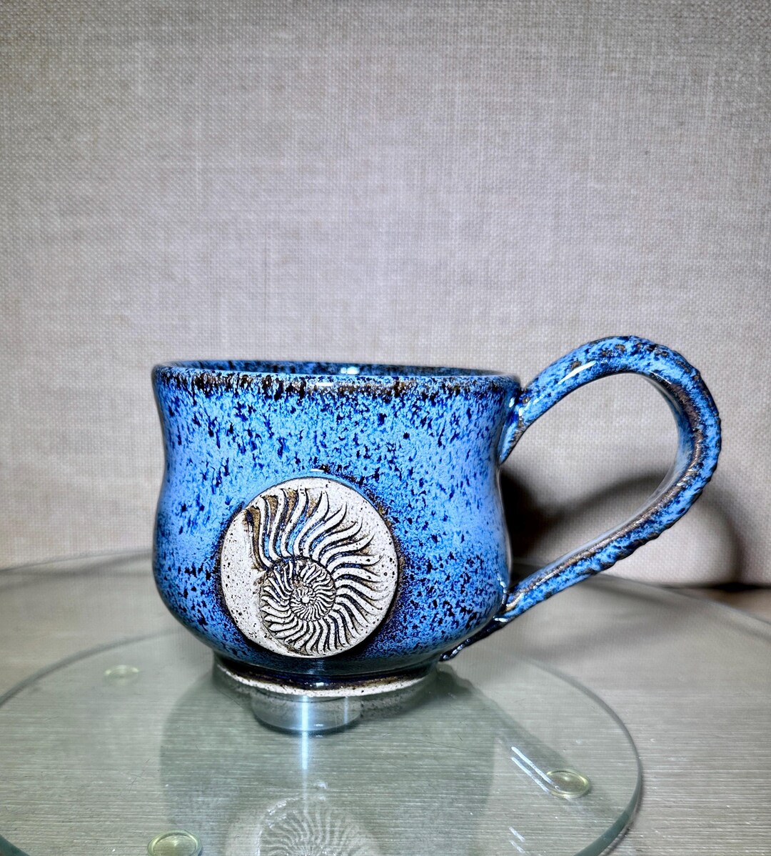 Handmade Ceramic Fossil Mug – Nature-inspired Pottery Cup, Ancient ...