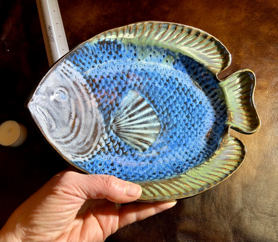 Ocean Art. Ceramic Fish Plate. Fish Platter. Handmade Ceramic - Etsy
