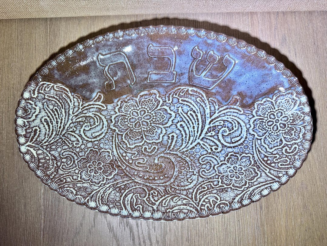 Handmade Ceramic Shabbat Challah Platter. Shabbat Centerpiece. Challah ...