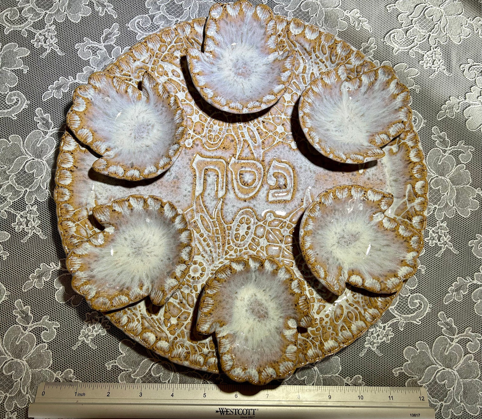 Immediate Shipping Handmade Passover Seder Plate. Ceramic Seder Plate ...