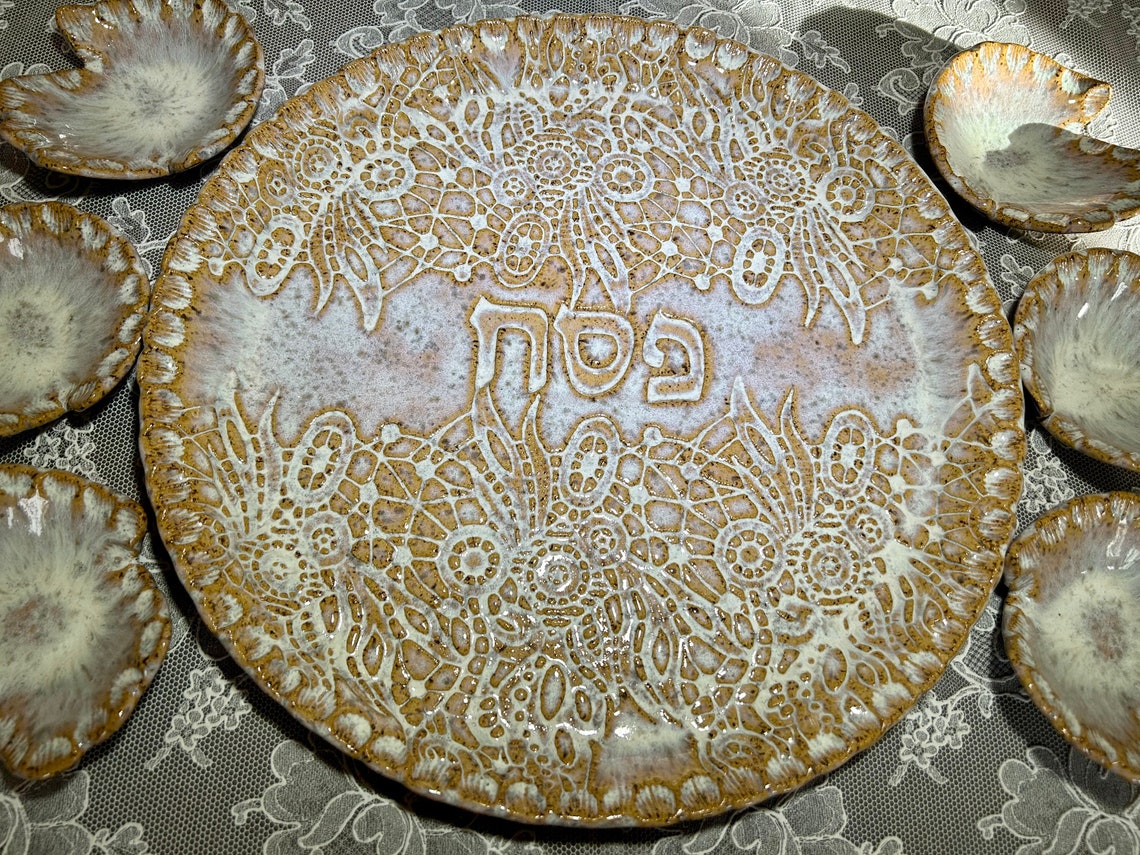 Immediate Shipping Handmade Passover Seder Plate. Ceramic Seder Plate ...