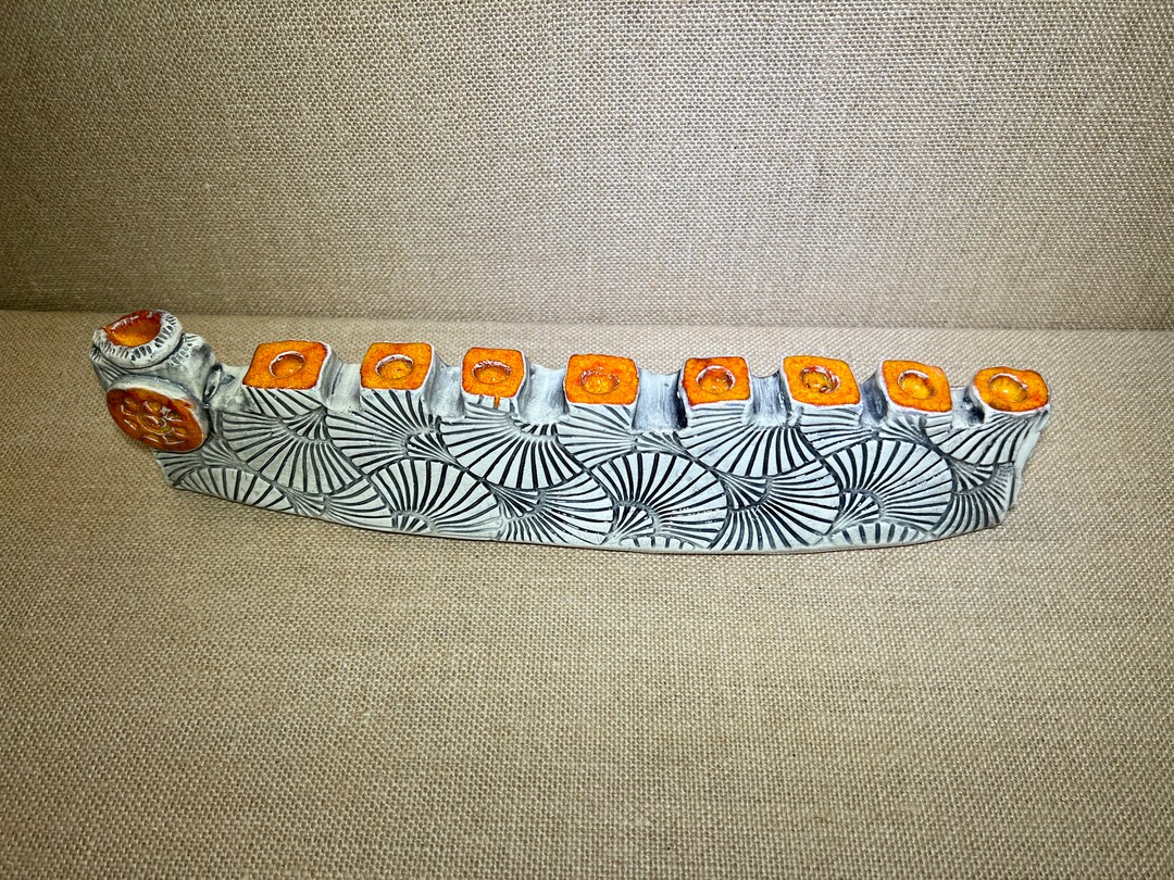 Hanukkah Menorah. Hanukkiyah. Hanukkah Art. Chanukah Art. Ceramic ...