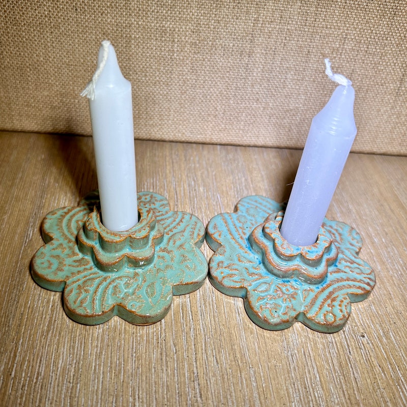 Ceramic Candlesticks - Etsy