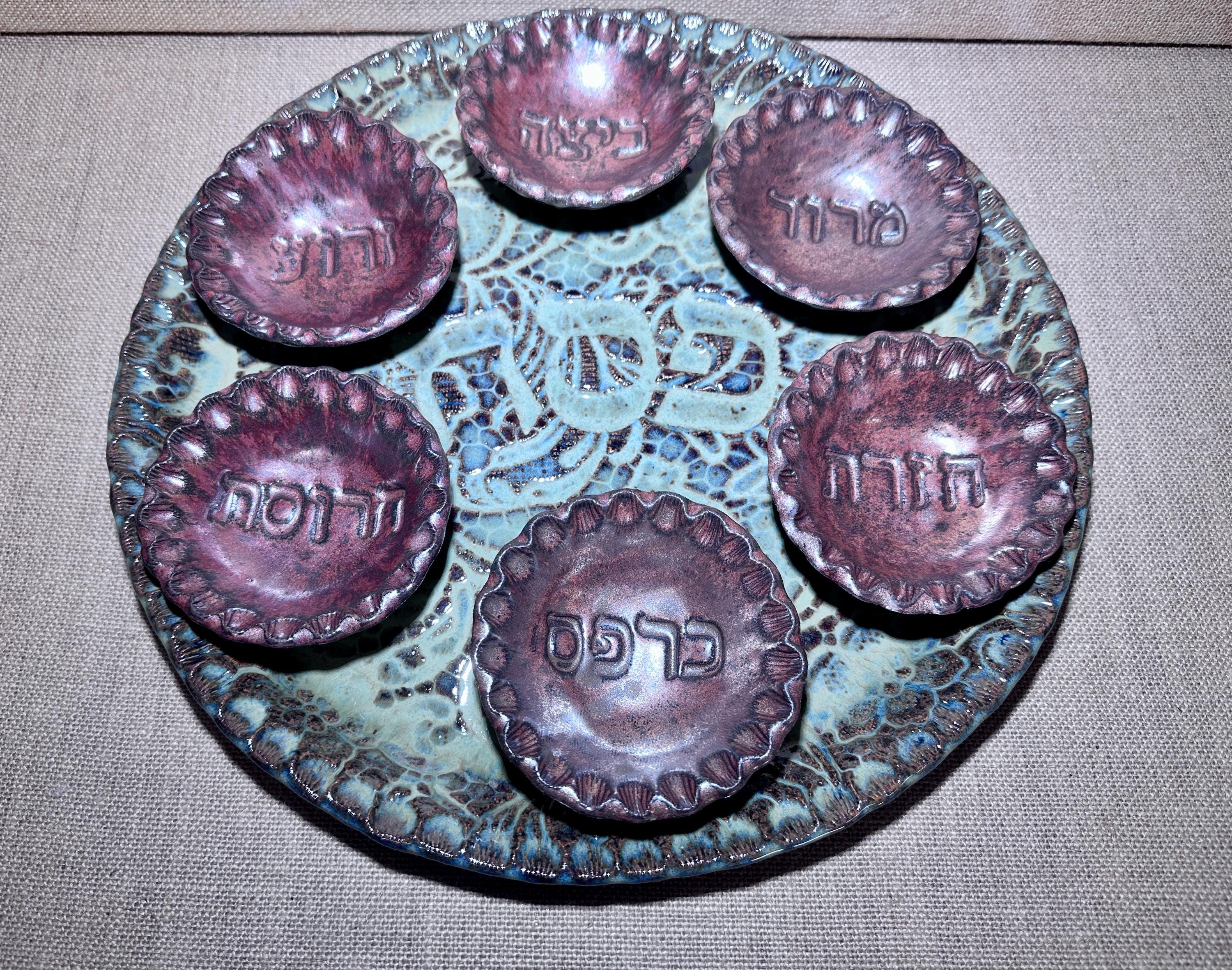 Handmade Large 13” Passover Seder Plate. Ceramic Seder Plate. Passover ...