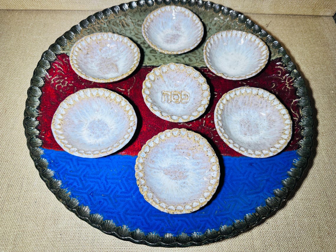 Extra Large Handmade Passover Seder Plate. Ceramic Seder Plate ...