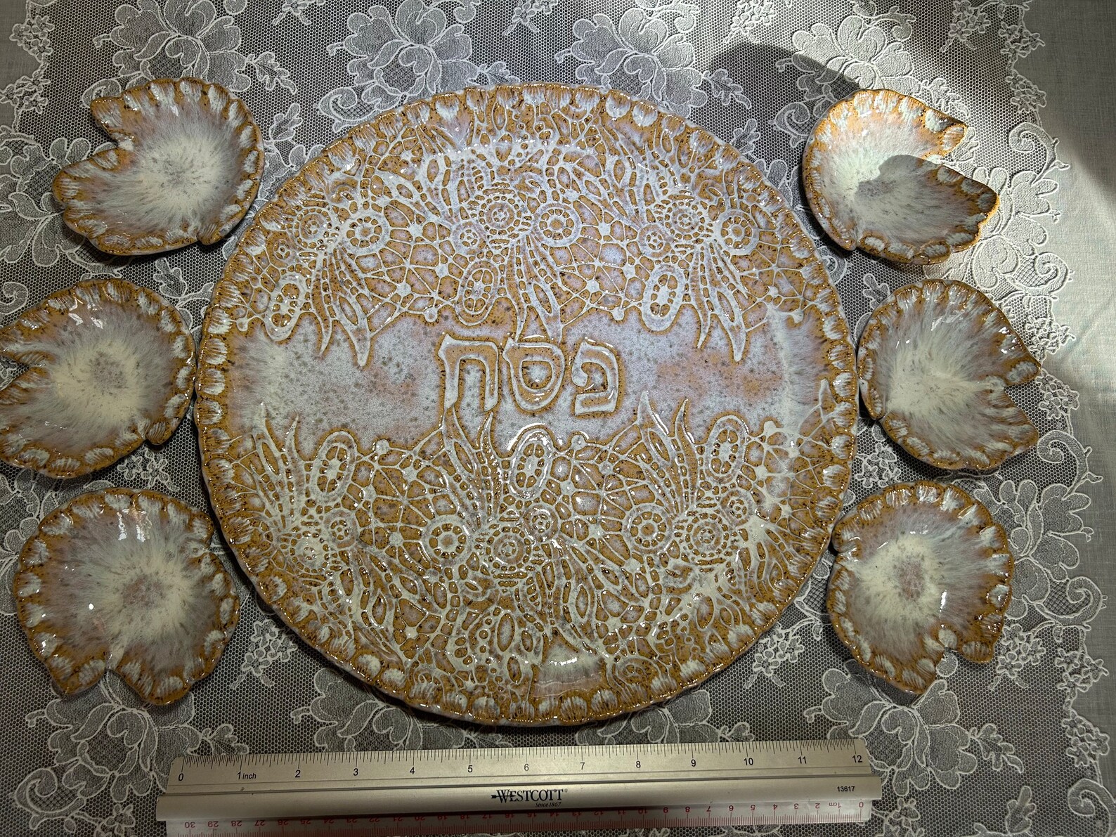 Immediate Shipping Handmade Passover Seder Plate. Ceramic Seder Plate ...