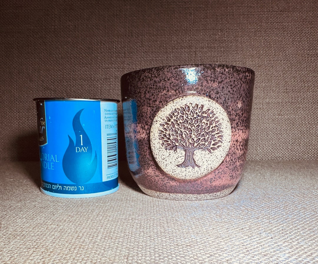 Ceramic Tree of Life Yahrzeit Candle Holder. Jewish Memorial Candle ...