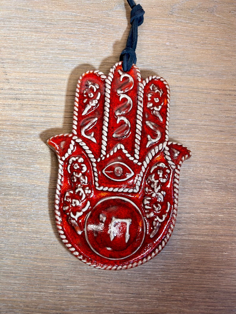 Hamsa Hand Wall Decor, Hamsa Blessing, Jewish Home Blessing, Chai Hamsa ...
