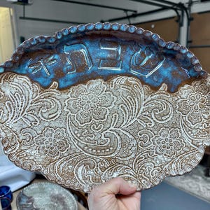 Handmade Ceramic Shabbat Challah Platter. Shabbat Centerpiece. Challah ...