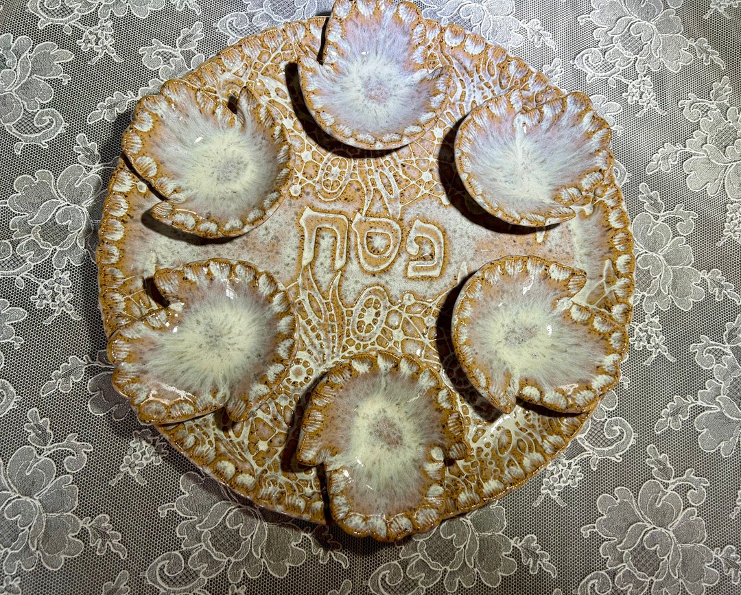 Immediate Shipping Handmade Passover Seder Plate. Ceramic Seder Plate ...