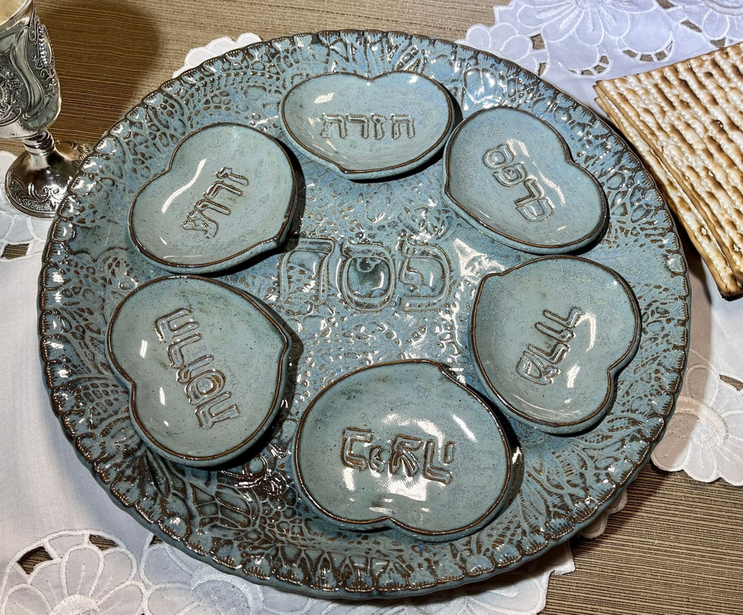 Large Handmade Passover Seder Plate. Ceramic Seder Plate. Pesach Plate ...