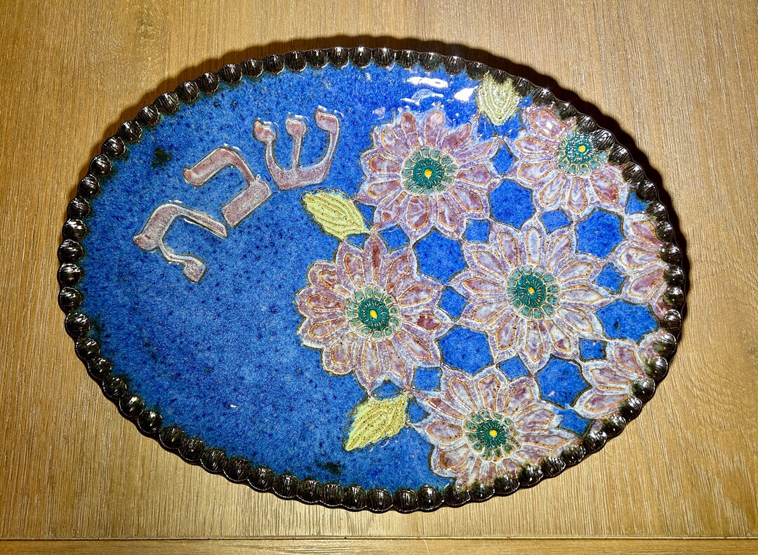 Shabbat Challah Platter. Sabbath Platter. Challah Plate. Ceramic ...