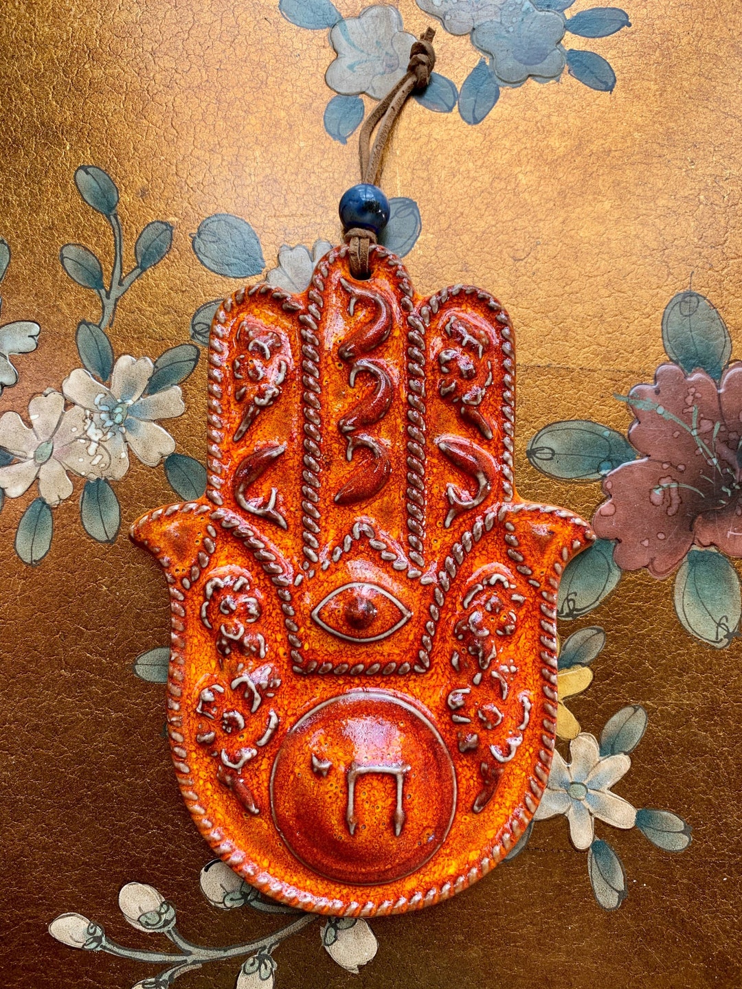 Hamsa Hand Wall Decor, Hamsa Blessing, Jewish Home Blessing, Chai Hamsa ...