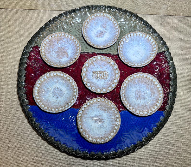 Extra Large Handmade Passover Seder Plate. Ceramic Seder Plate ...