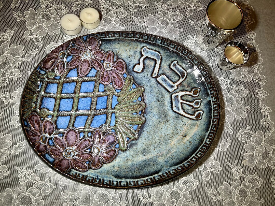 Shabbat Challah Platter. Sabbath Platter. Challah Plate. Ceramic ...