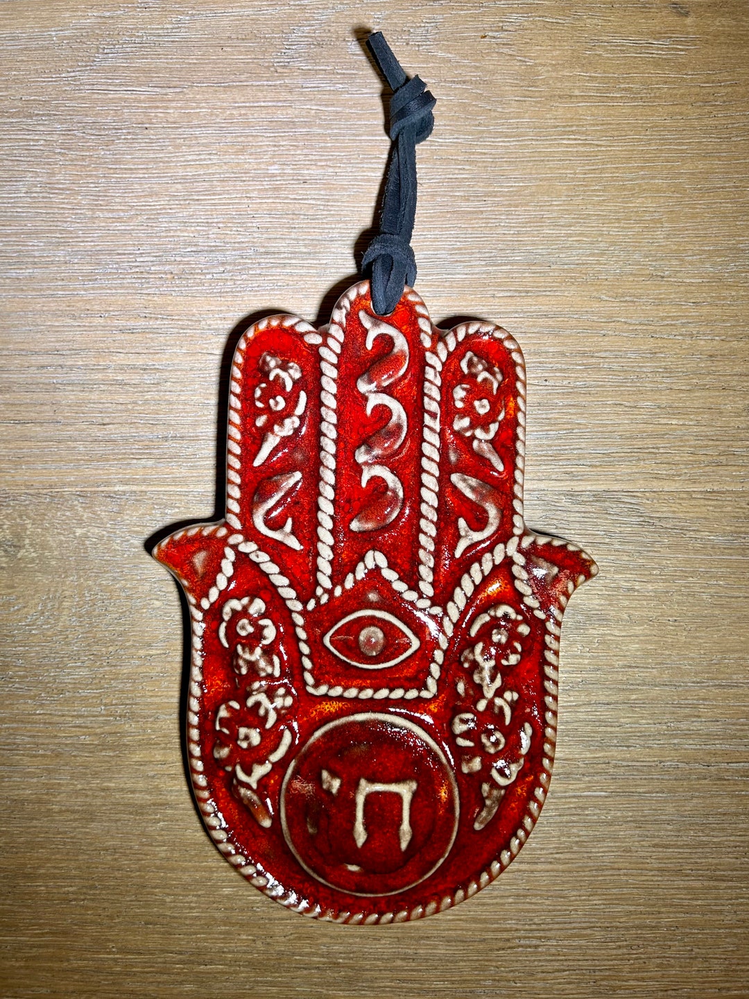 Hamsa Hand Wall Decor, Hamsa Blessing, Jewish Home Blessing, Chai Hamsa ...