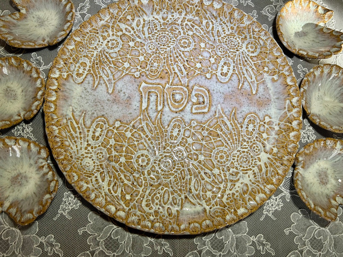 Immediate Shipping Handmade Passover Seder Plate. Ceramic Seder Plate ...