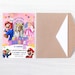 Super Mario Princess Birthday Invitation Card, Super Mario Bros, Mario ...