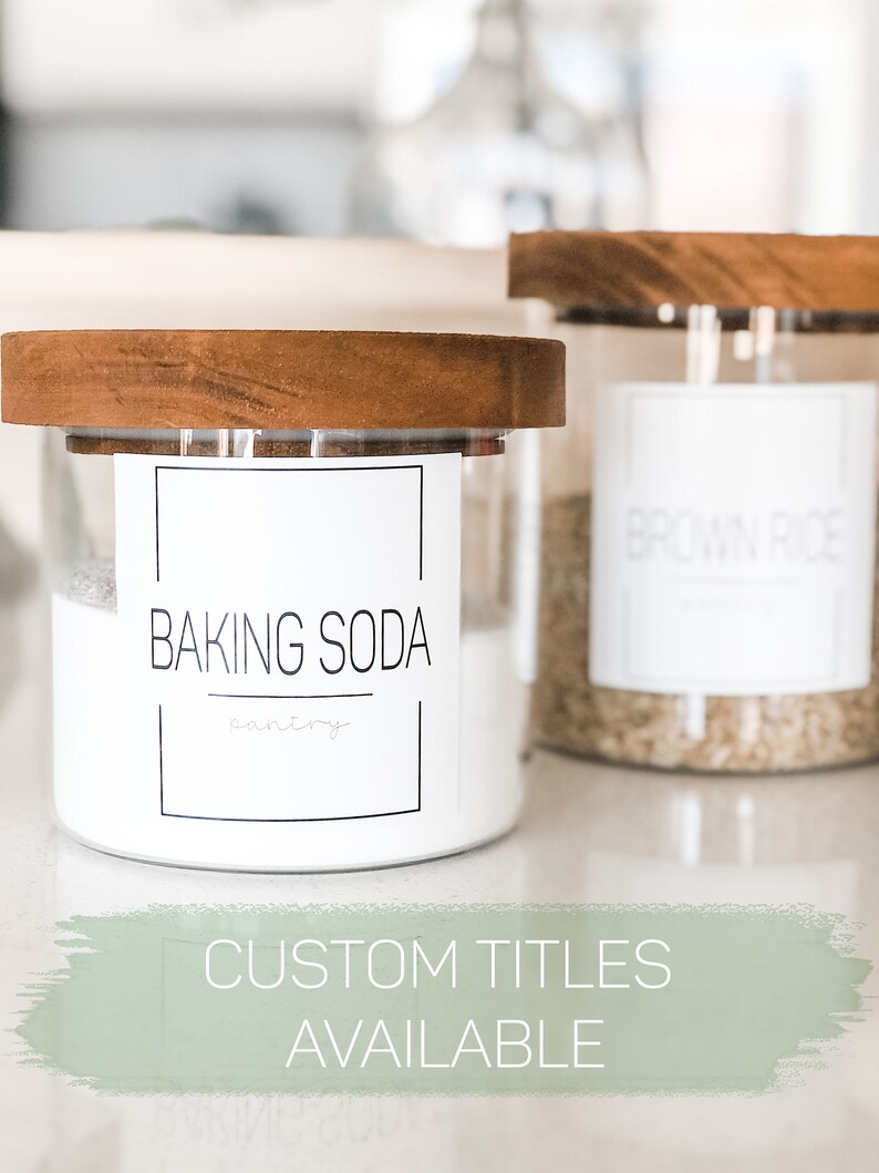 Modern Minimal Pantry Labels Waterproof Customizable - Etsy